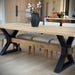 Farmhouse Table Legs: Metal X Frame With Center Cutout, 2x4 Steel Tube ...