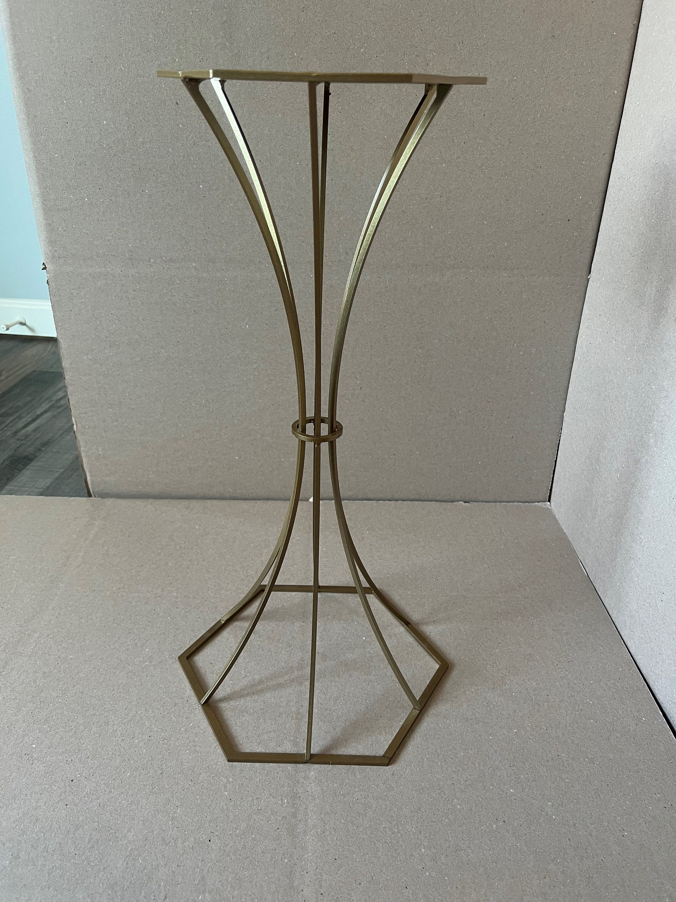 Flower Stands - Powdercoated Gold - Geometric Centerpiece - Wedding ...