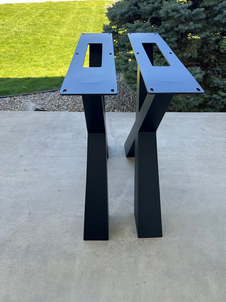 Steel X-frame Table Leg Set With Taper - Etsy