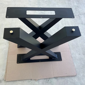 Steel X-frame Table Leg Set With Taper - Etsy