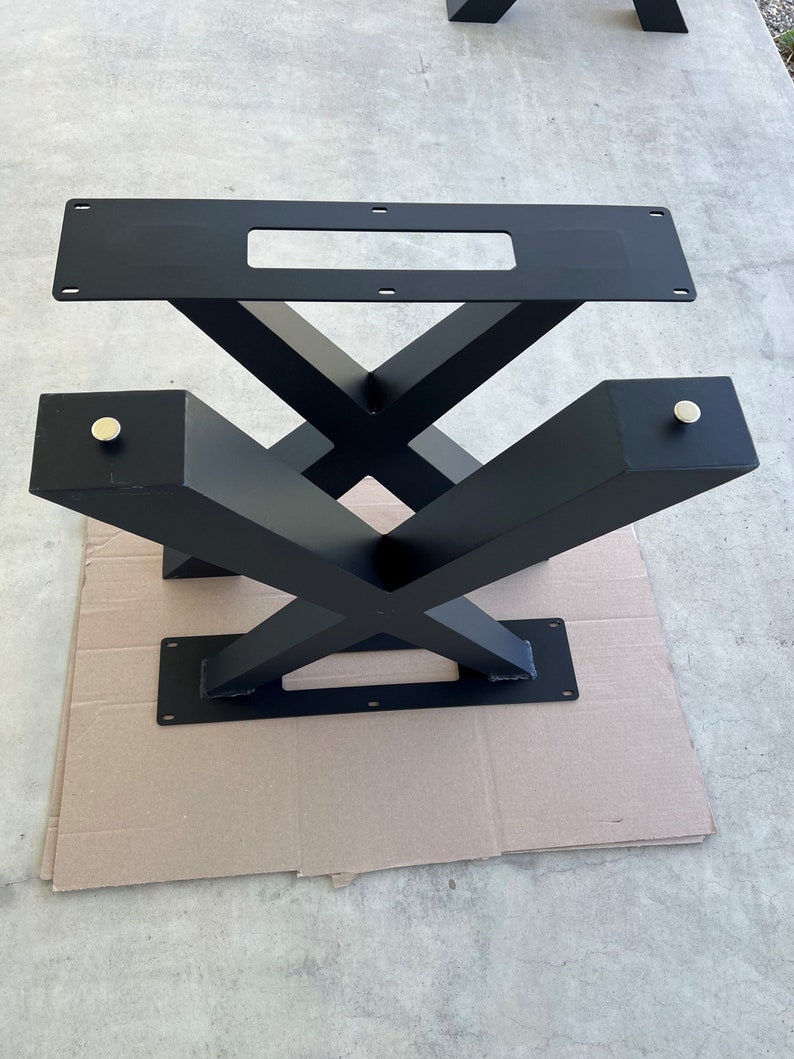 Steel X-frame Table Leg Set With Taper - Etsy