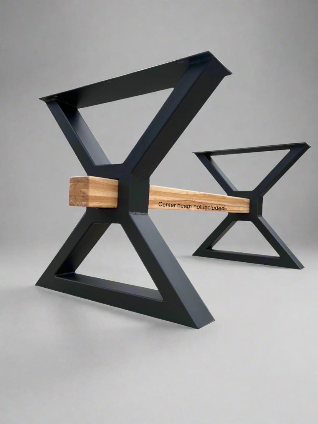 Farmhouse Table Legs: Metal X Frame With Center Cutout, 2x4 Steel Tube ...