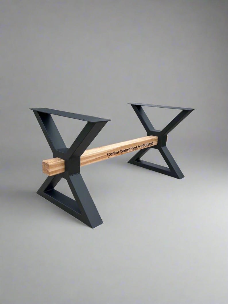 Farmhouse Table Legs: Metal X Frame With Center Cutout, 2x4 Steel Tube ...