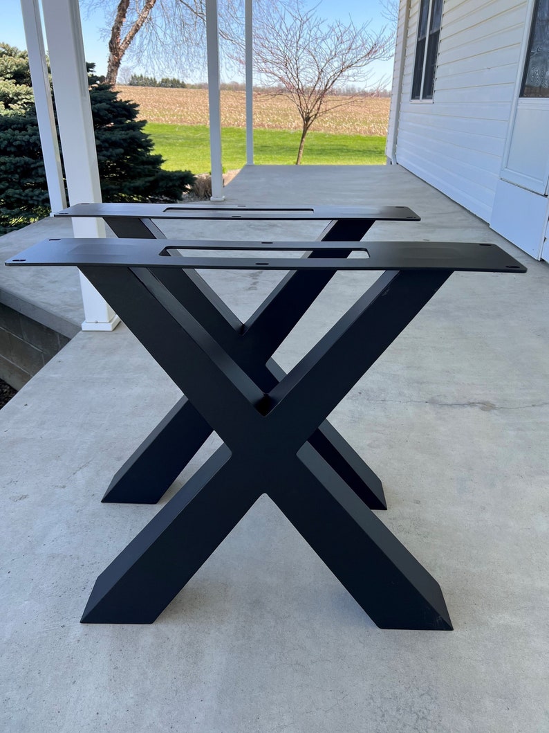 Steel X-frame Table Leg Set With Taper - Etsy