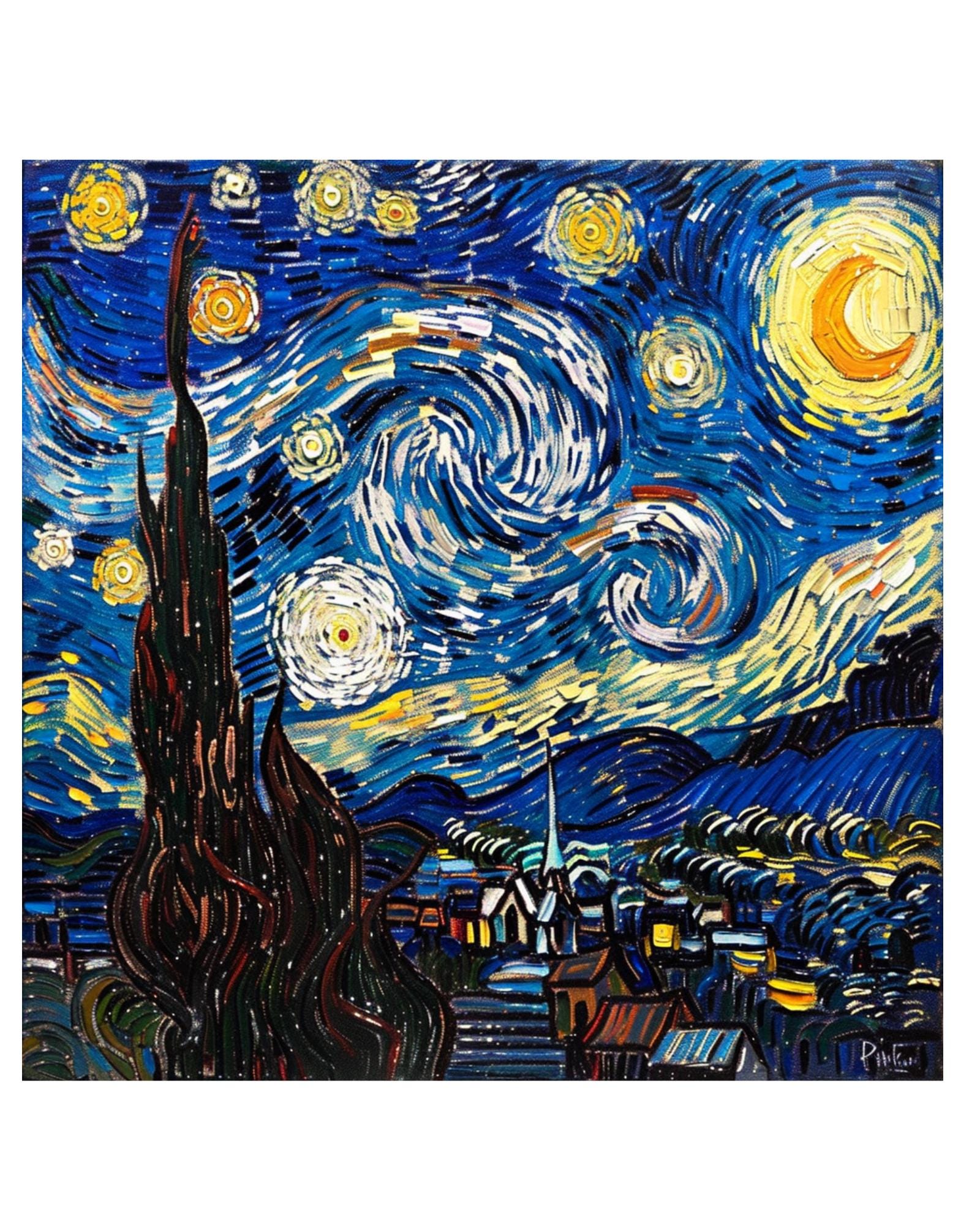Starry Night Digital Print - Etsy