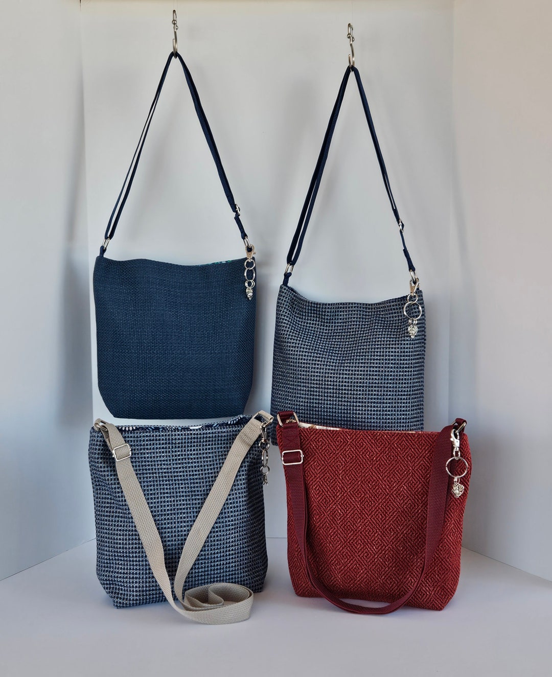 AMY BUCKET BAG With Upholstery Fabric Exterior, Cotton Print Lining ...