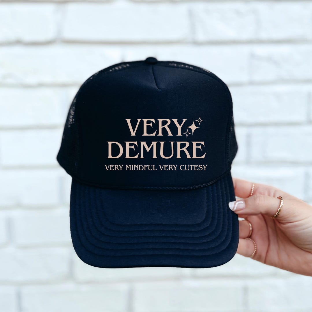 Very Demure Trendy Trucker Hat for Fall for the Girls for Women - Etsy