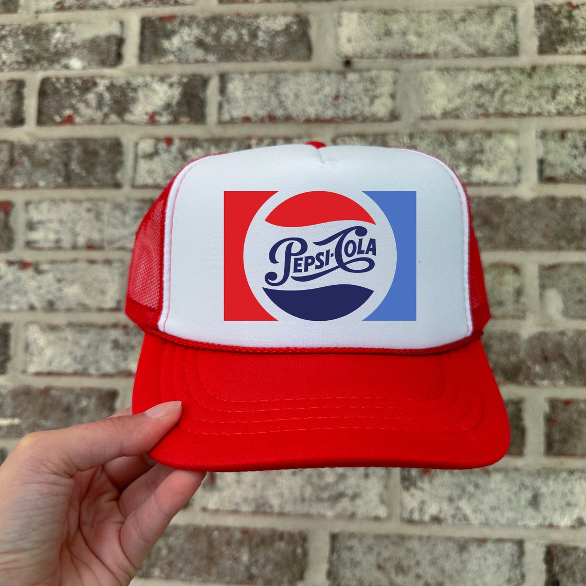PRESALE Vintage Pepsi Cola Trucker, Mesh Hat Vintage Snapback Hat Red ...