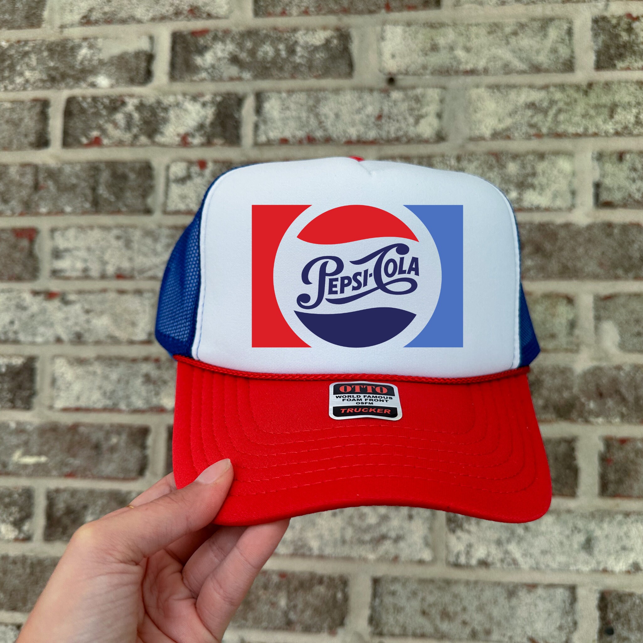 PRESALE Vintage Pepsi Cola Trucker, Mesh Hat Vintage Snapback Hat Red ...