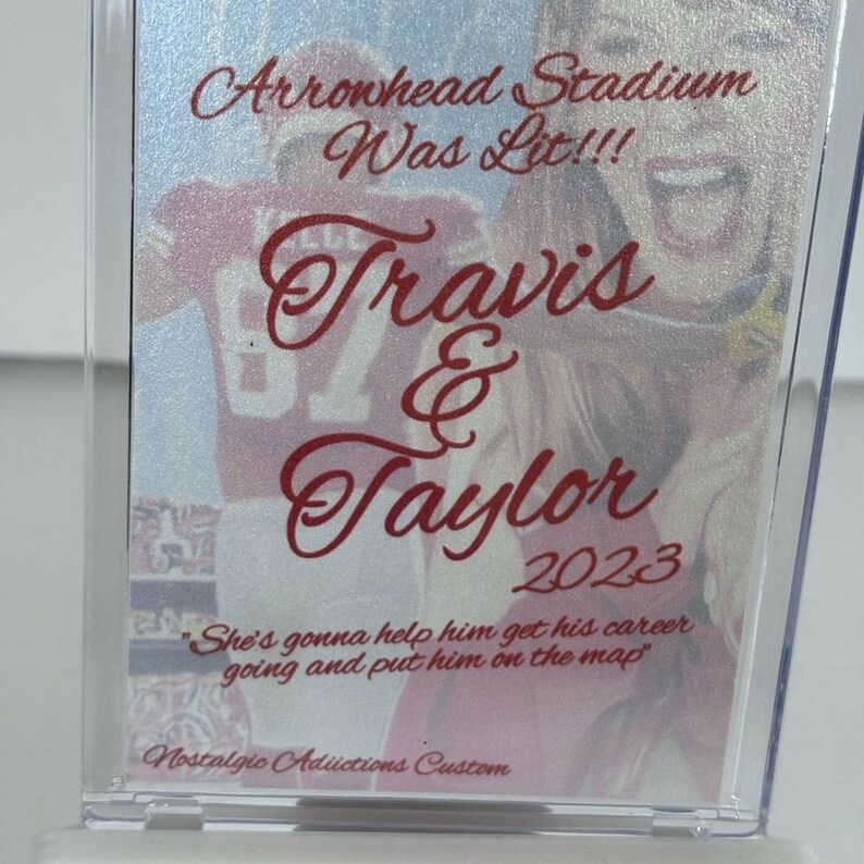 Taylor Swift Travis Kelce Downtown Custom Card Chiefs Kansas City Super ...