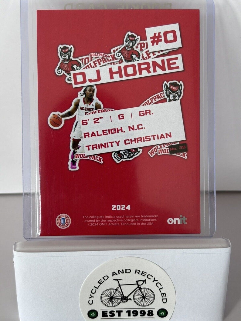 DJ Horne Rookie Card 2023-24 NC State Wolfpack RC North Carolina Ncsu ...