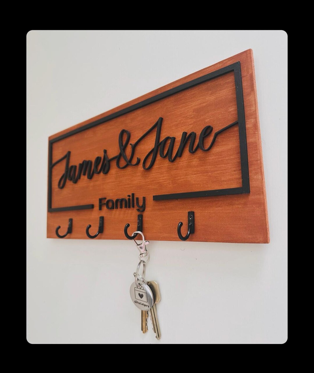 Personalized Key Holder for Wall, Family Name Key Holder, New Home Gift ...
