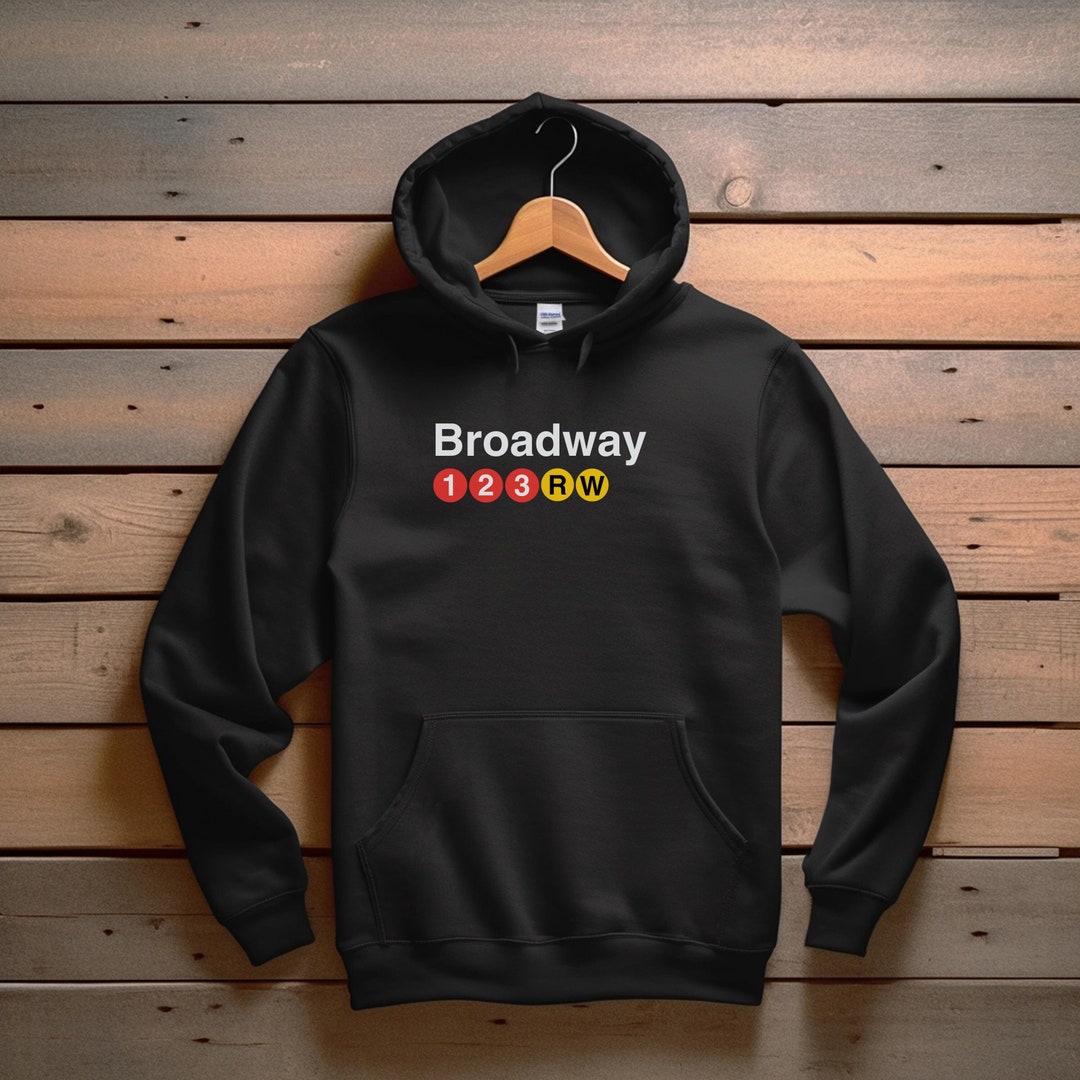 Broadway Subway Hoodie | Manhattan New York City Subway Sweatshirt | I ...