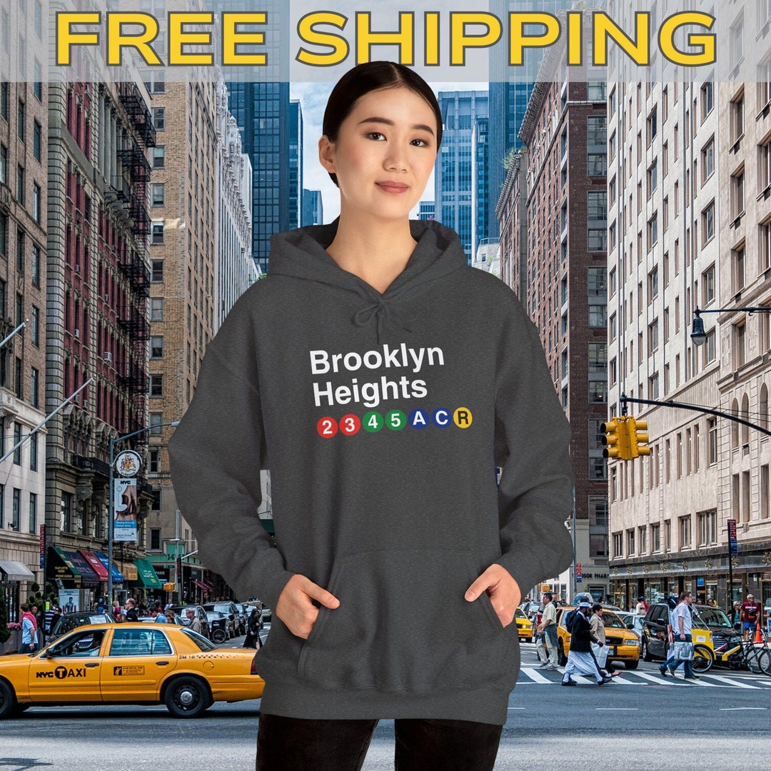 Brooklyn Heights Subway Hoodie Brooklyn New York City Subway Sweatshirt ...
