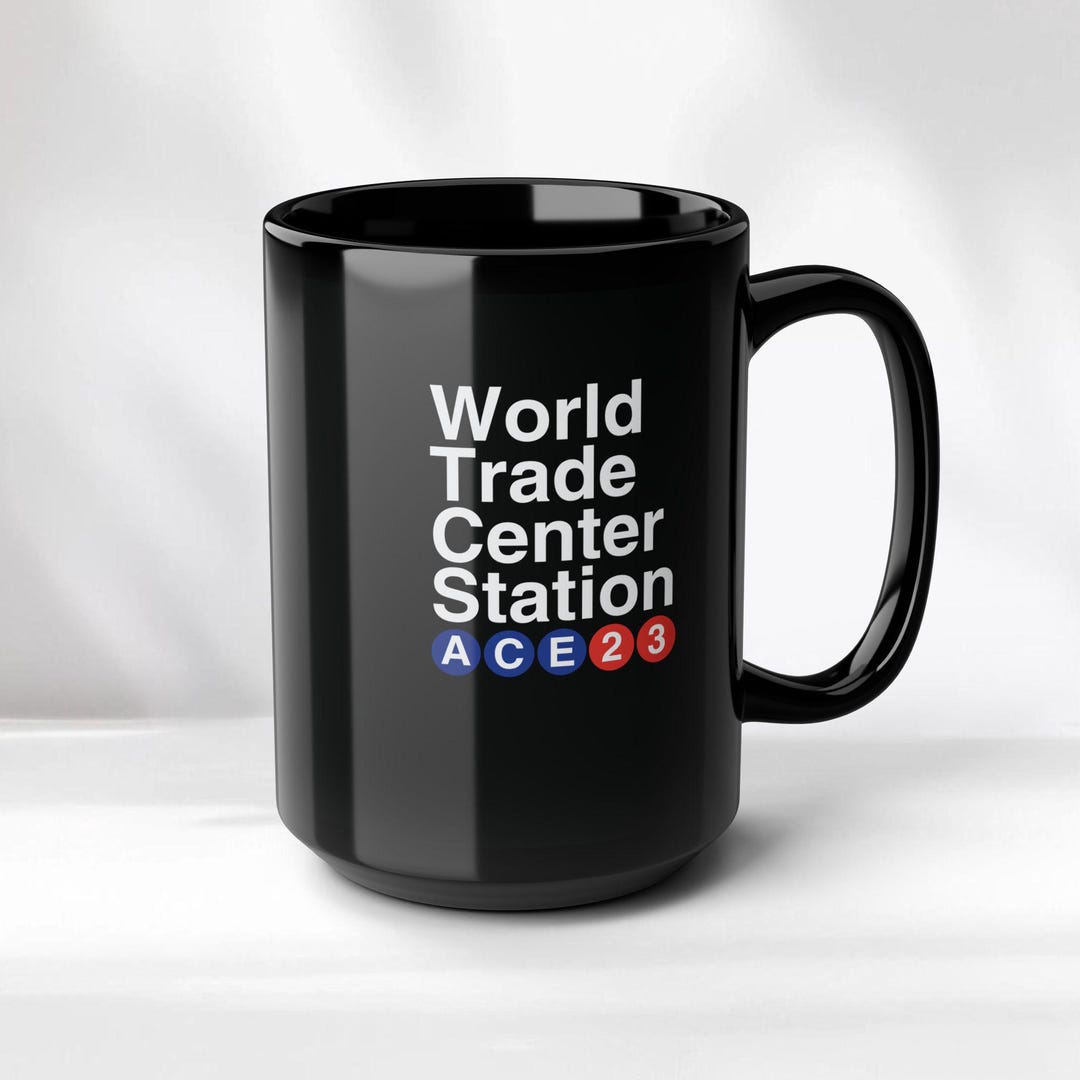 World Trade Center Station New York City Subway Black Coffee Tea Mug ...