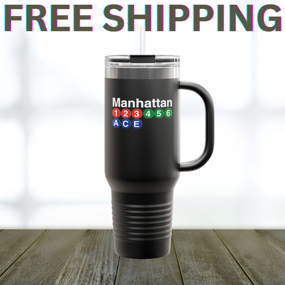 Manhattan NYC Subway 40oz Insulated Travel Mug | Perfect Gift for New ...