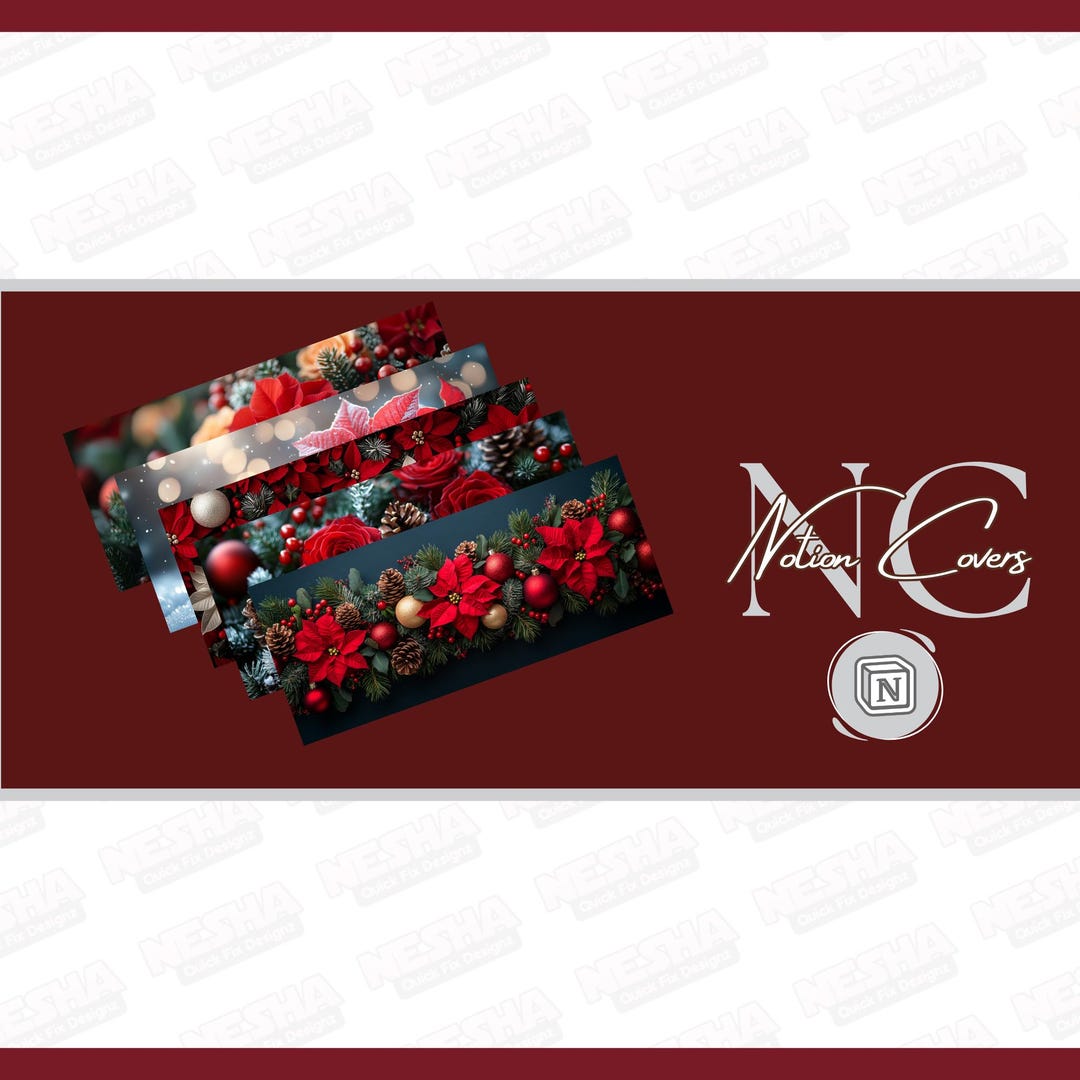 Festive Holiday Notion Covers - Etsy