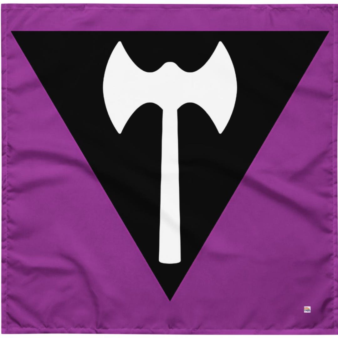 Lesbian Labrys Axe Bandana, Pride Parade Party Headband, LGBTQ+ ...