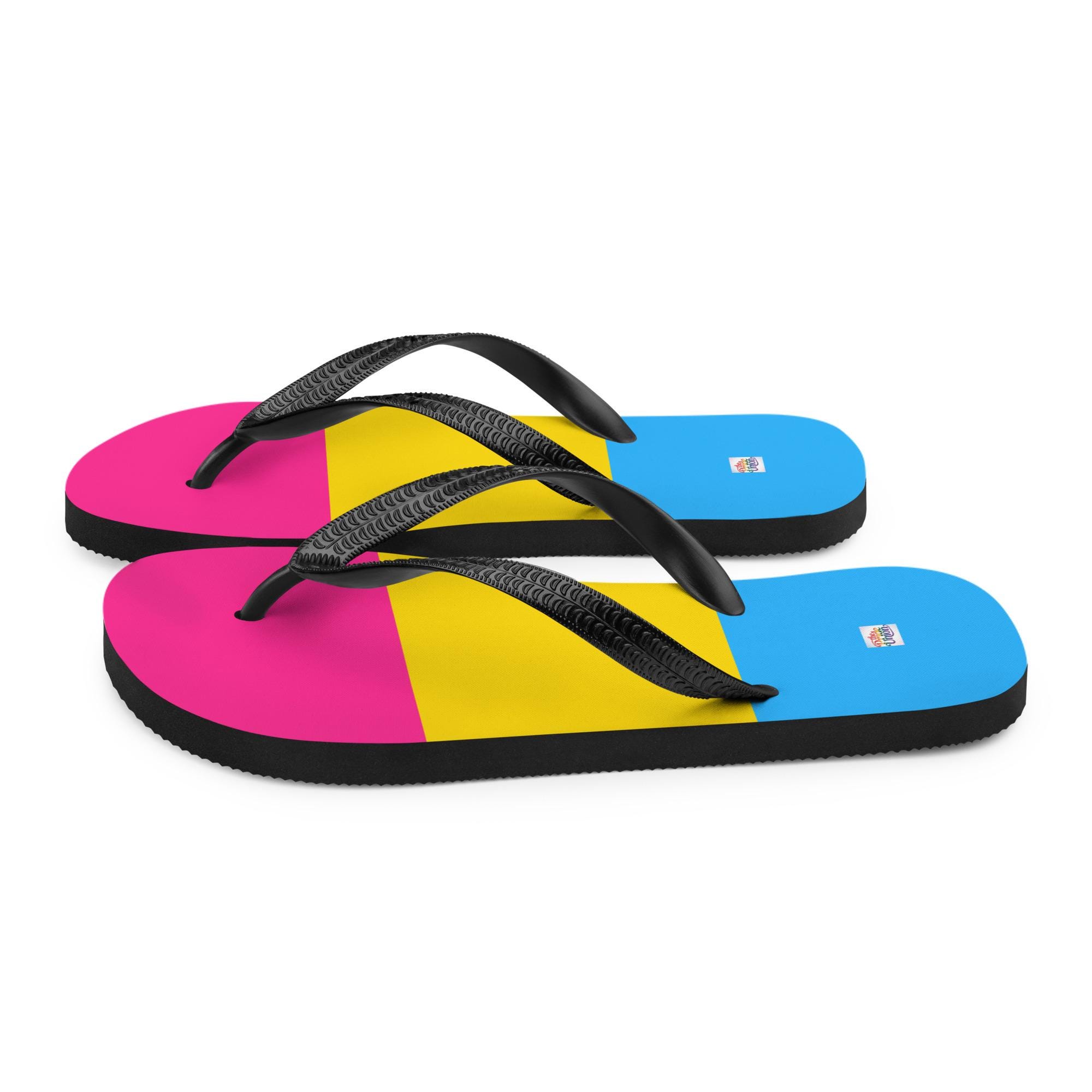 Pansexual Pride Flag Flip-flops, LGBTQ+ Sandals, Pansexual Pride Slides ...