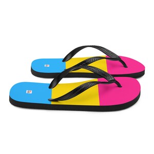 Pansexual Pride Flag Flip-flops, LGBTQ+ Sandals, Pansexual Pride Slides ...