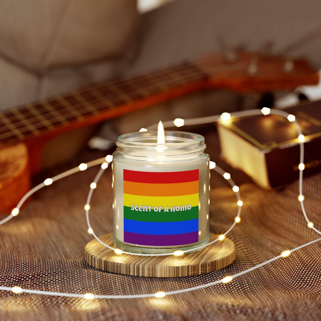 Christmas Scent of a Homo Candle, LGBTQ Pride Gift, Rainbow Scented ...