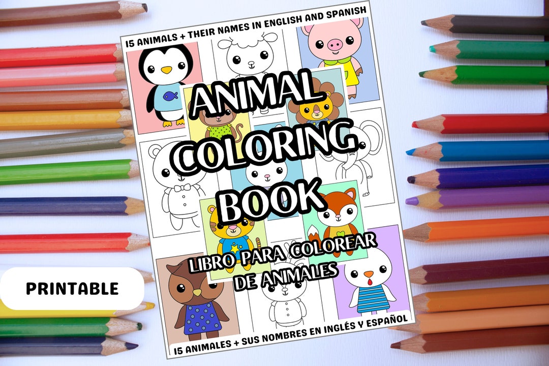 Animal Coloring Pages Bilingual Activities Coloring Pages for ...