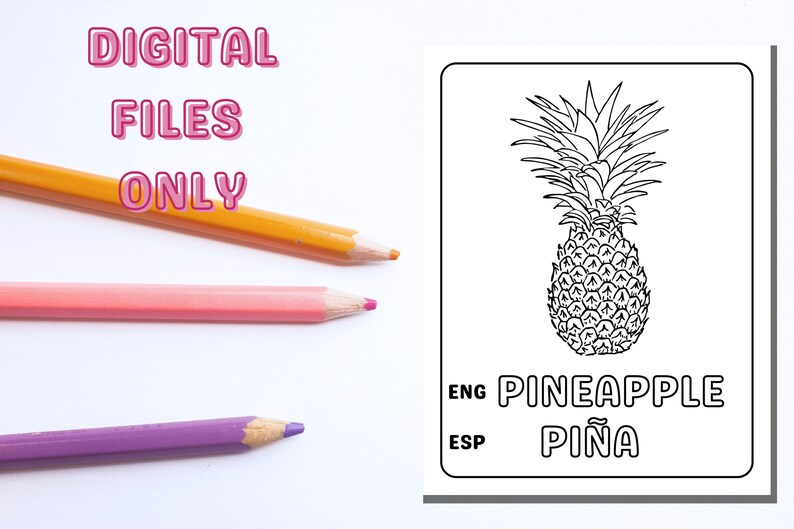 Fruit Coloring Pages Bilingual Activities Coloring Pages for ...