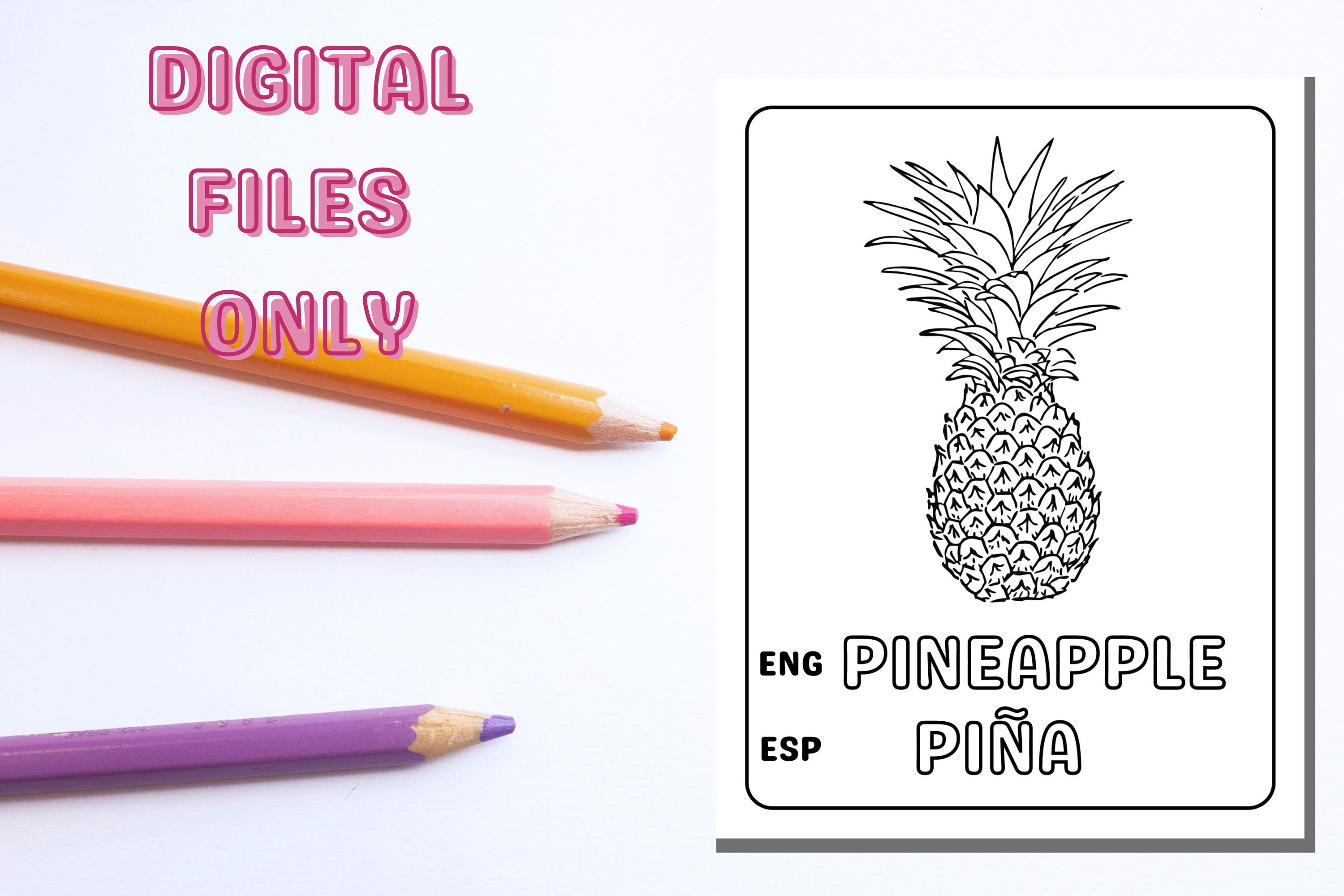 Fruit Coloring Pages Bilingual Activities Coloring Pages for ...