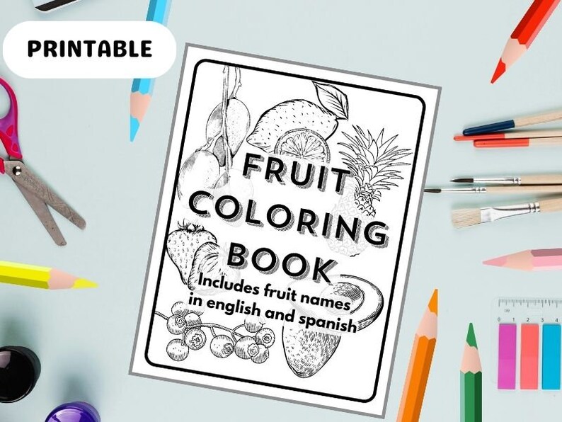 Fruit Coloring Pages Bilingual Activities Coloring Pages for ...