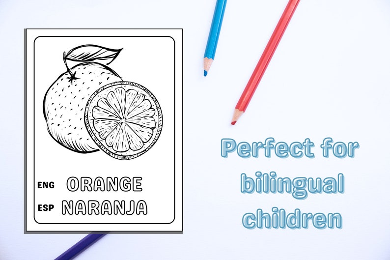 Fruit Coloring Pages Bilingual Activities Coloring Pages for ...