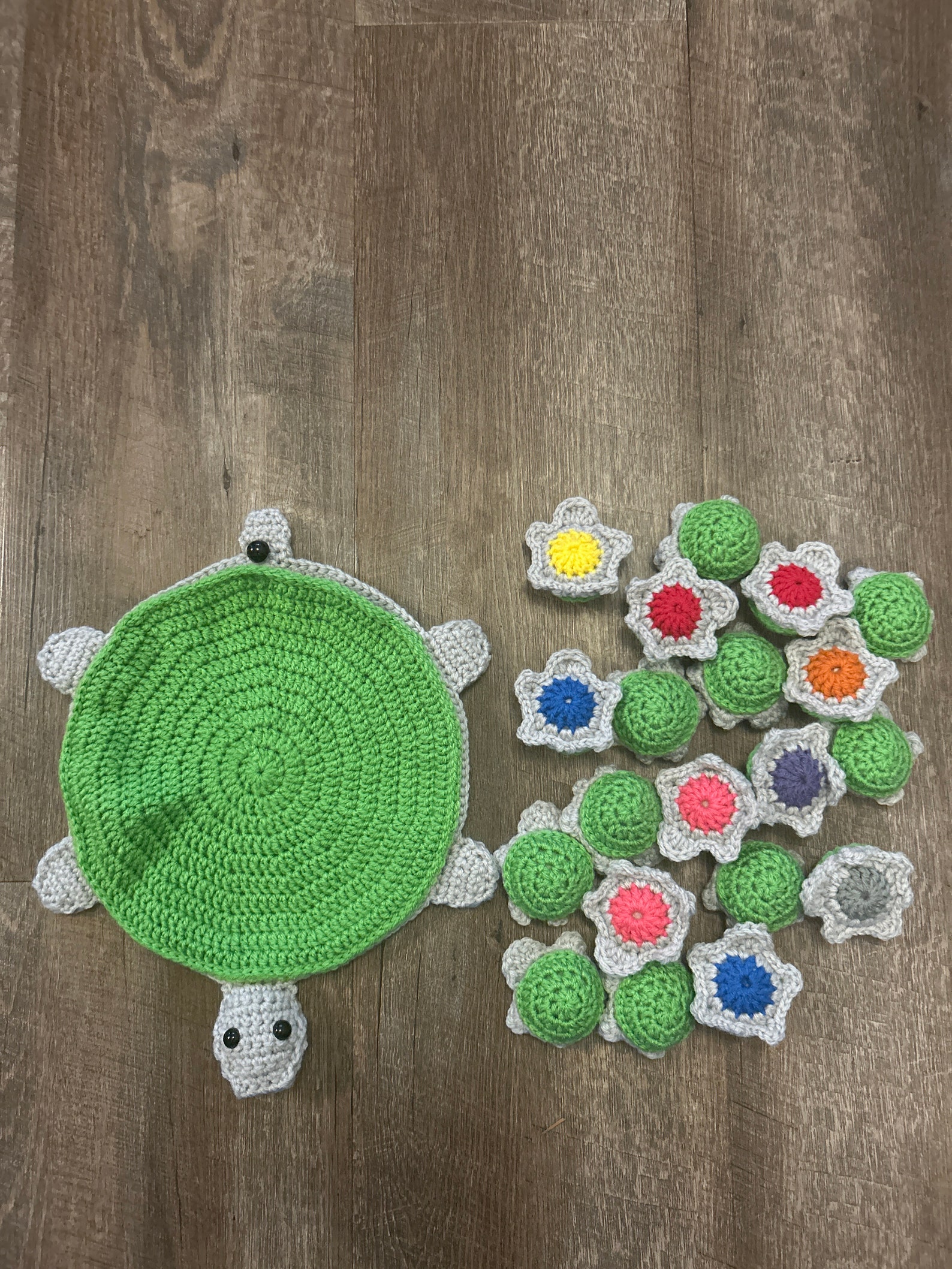 Crocheted Turtle Stuffed Animal and Memory Game - Etsy