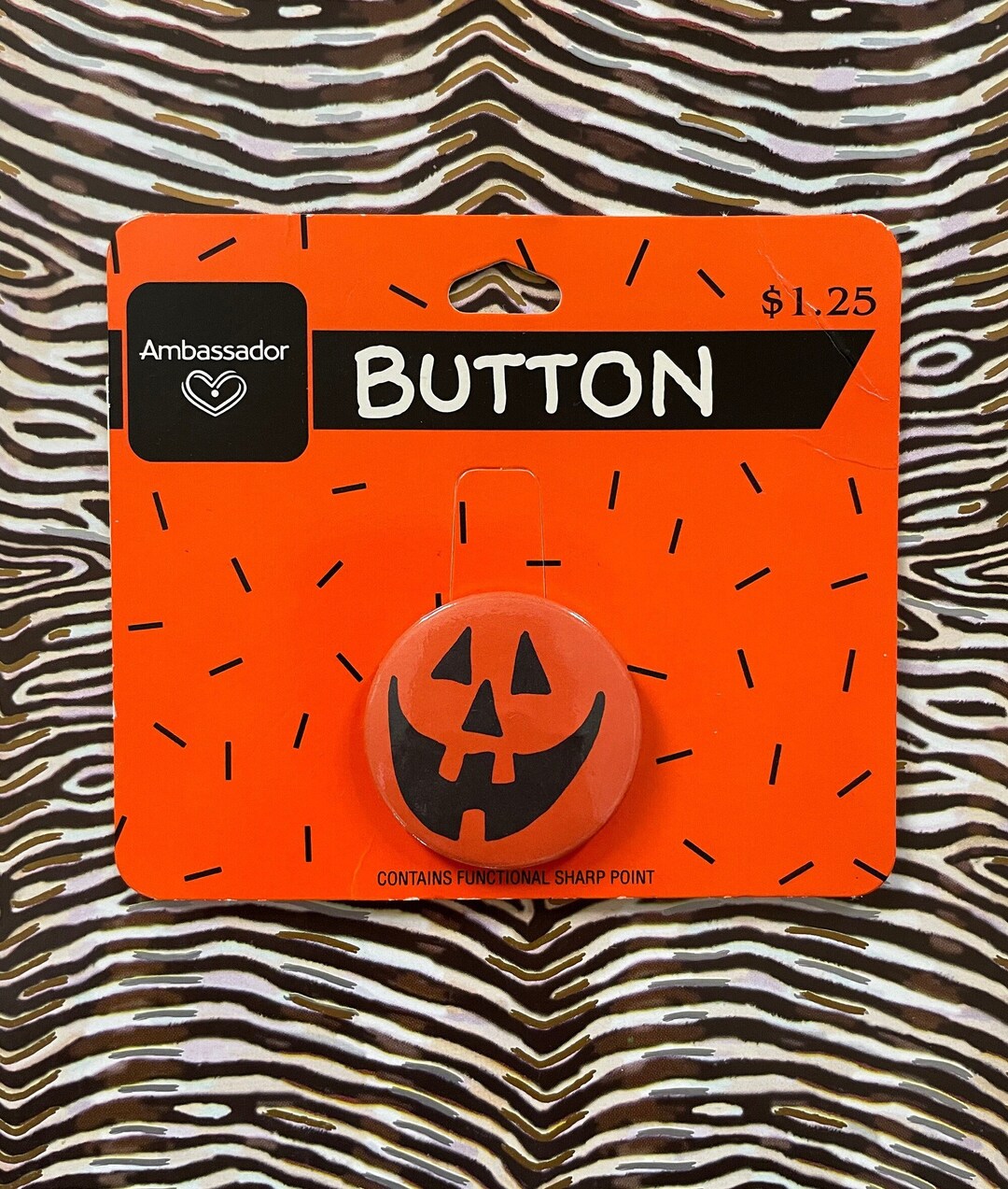 Vintage Hallmark Pumpkin Button - Etsy