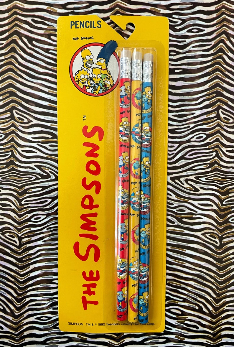 Vintage 90's the Simpsons Pencil Pack - Etsy