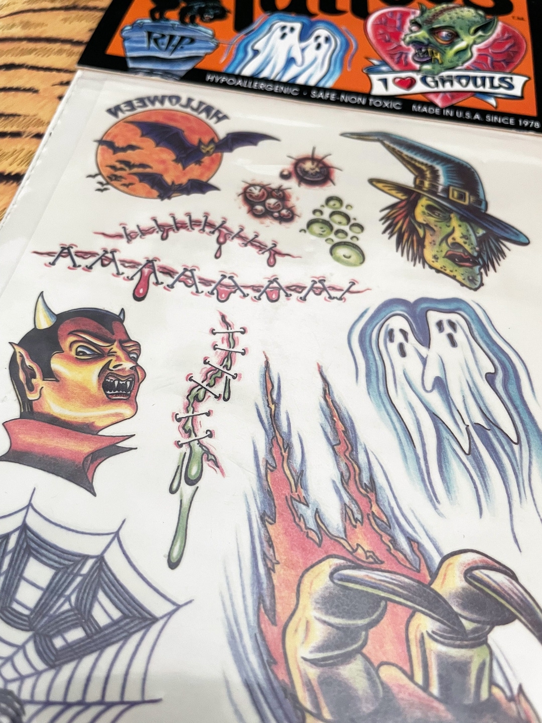 1990's Halloween Temporary Tattoos - Etsy