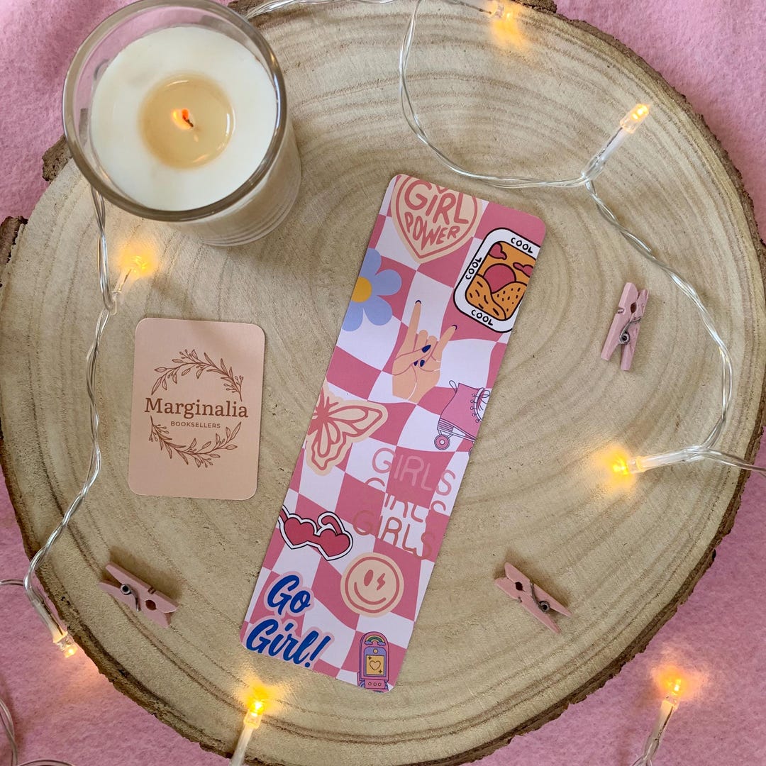 90s/00s Pink Cartoon Style Bookmark Bookish Gift for Her Handmade ...