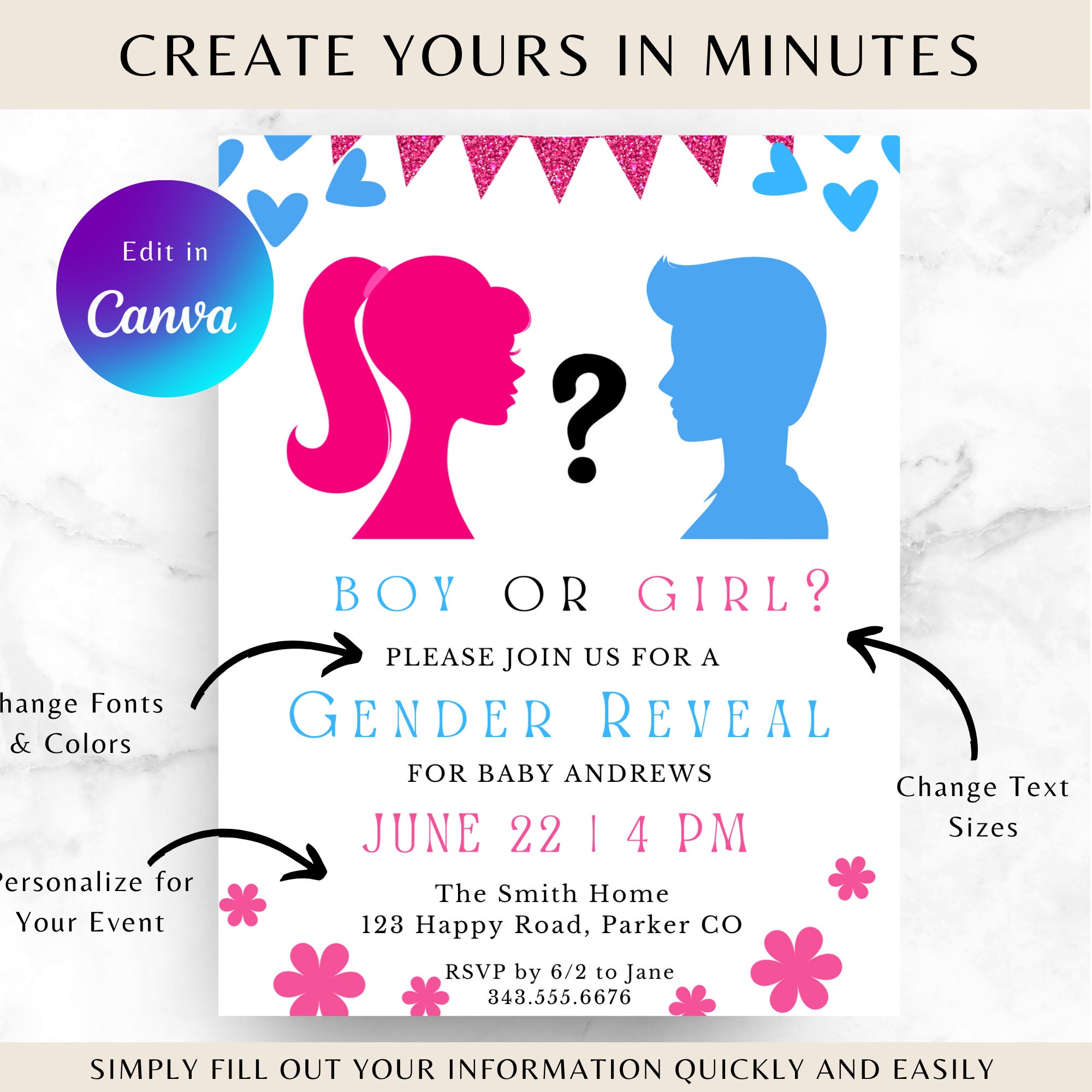 Iconic Gender Reveal | Barbie | Vintage | Nostalgic | Gender Reveal ...