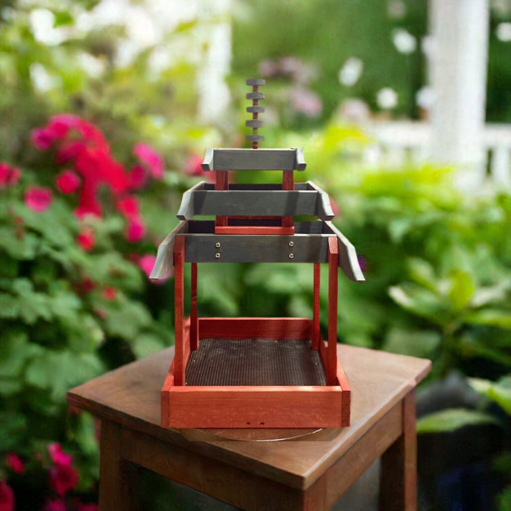 Grand Pagoda Bird Feeder: XL Asian Style Cedar Platform - Etsy