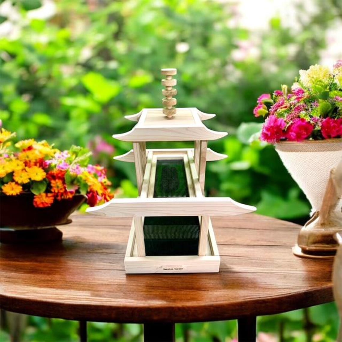 Grand Temple Cedar Bird Feeder: XL Asian Style Double Platform - Etsy