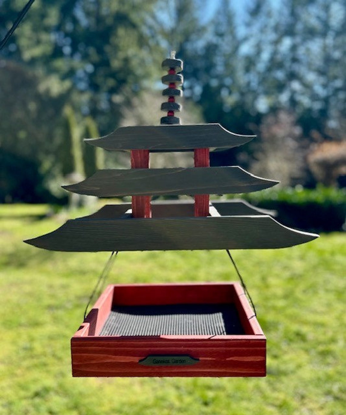 Pagoda Asian Style Large Platform Bird Feeder - Etsy Canada