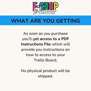 E-commerce Shop Planner Trello Board Template (digital Download) - Etsy