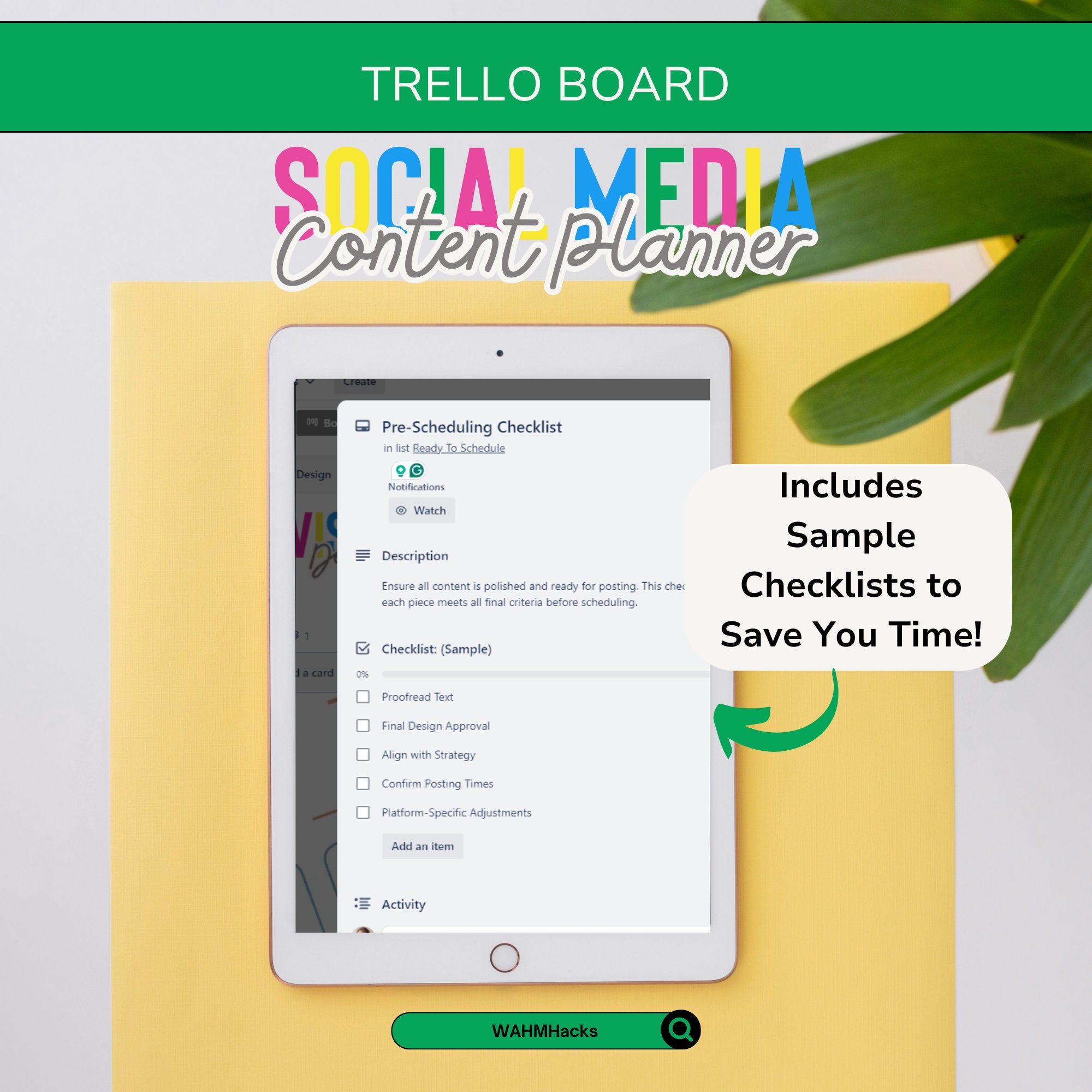 Social Media Content Planner Trello Template, Social Media Manager ...