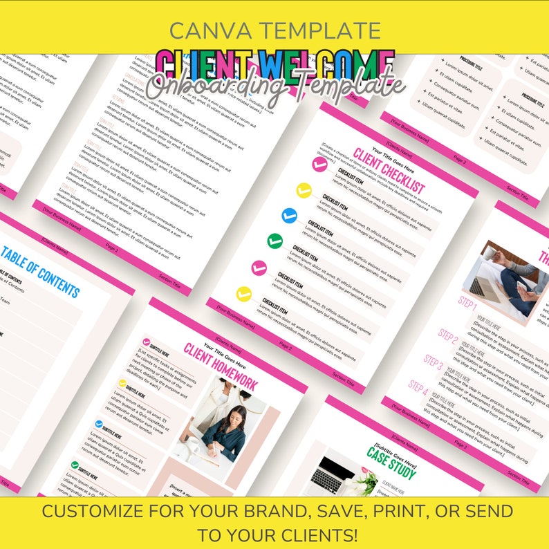 Onboarding Packet, Welcome Guide, Client Onboarding Template, New ...