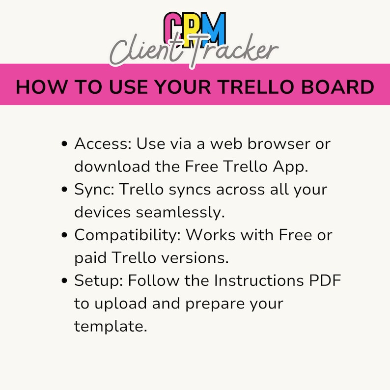 CRM Trello Template, Customer Relationship Management Database, Track ...