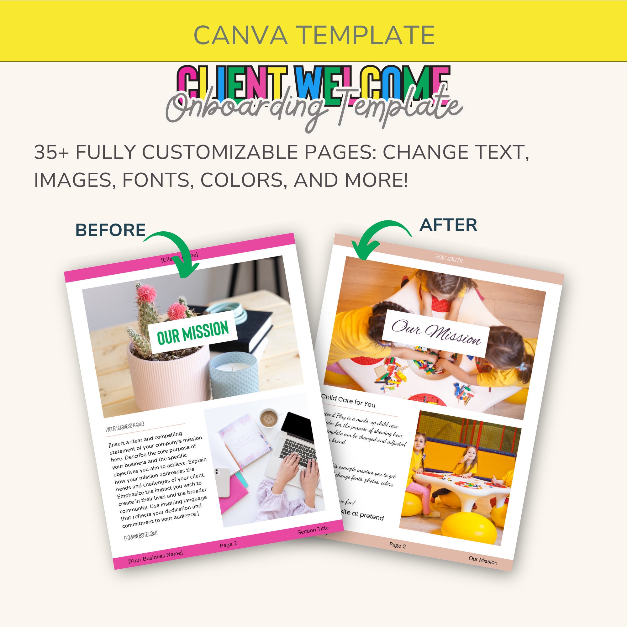 Onboarding Packet, Welcome Guide, Client Onboarding Template, New ...