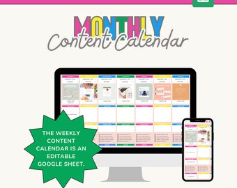 2024 Content Calendar, Social Media Planner, Social Media Content ...