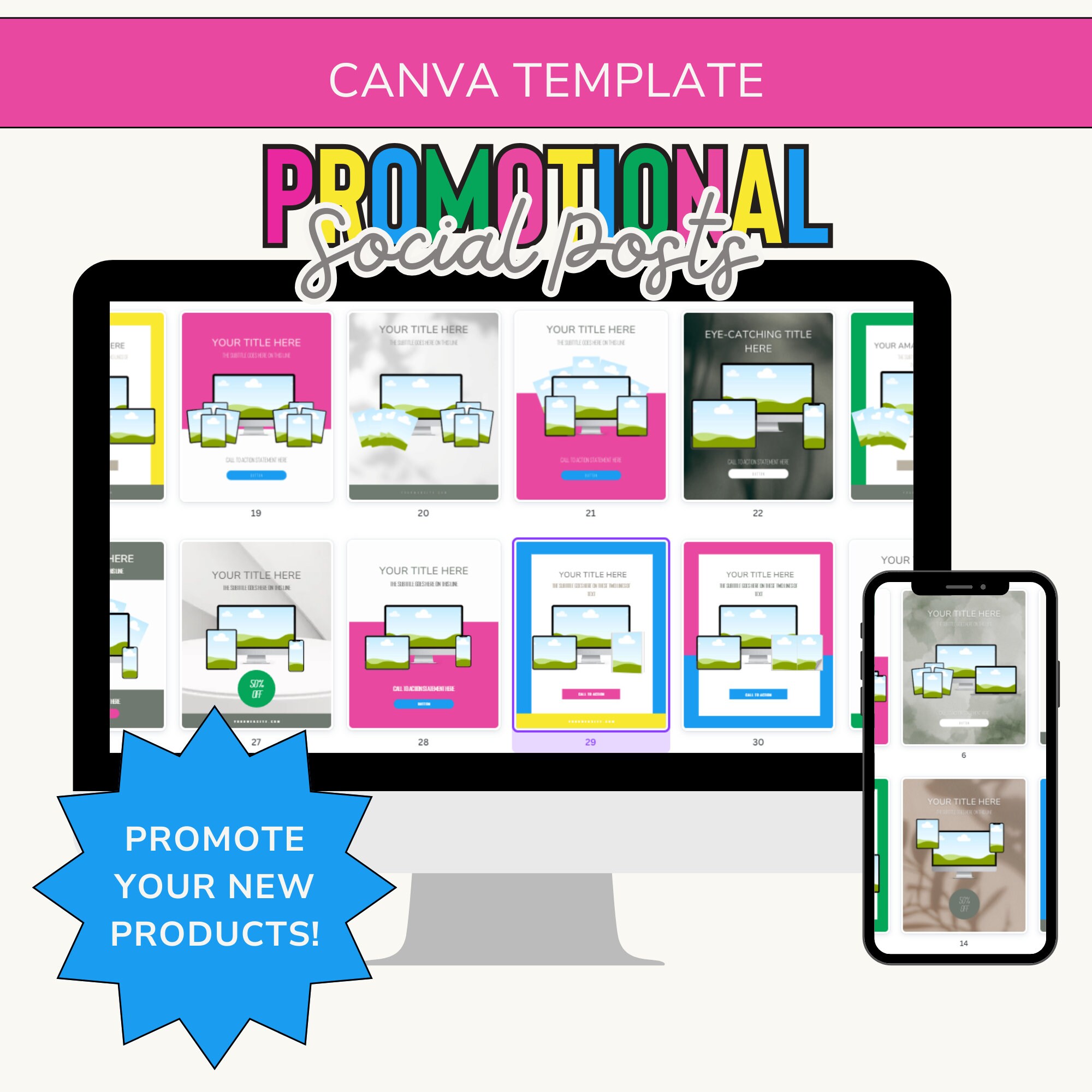 Canva Mockups, Canva Template Sets, Canva Templates, Social Media Posts ...