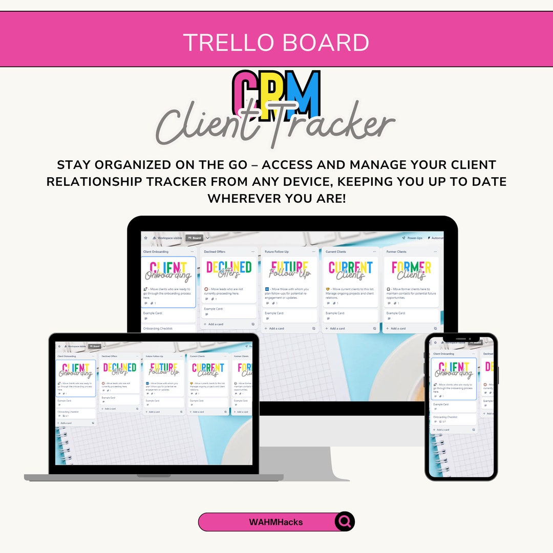 CRM Trello Board Template: Customer & Lead Tracker (digital Download ...