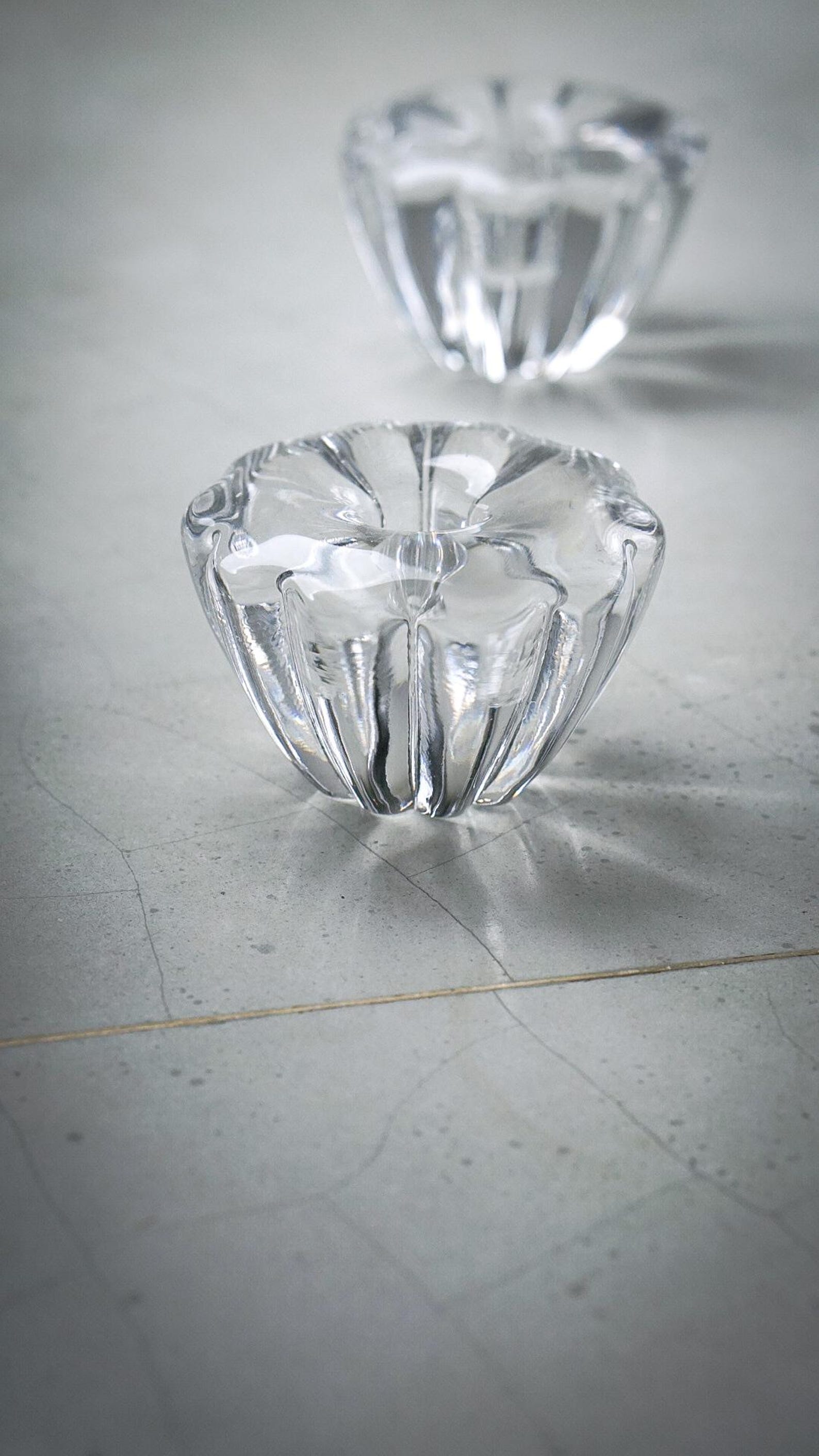 Orrefors Crystal Candlesticks, Sven Palmqvist 1960s Vintage, Mid ...