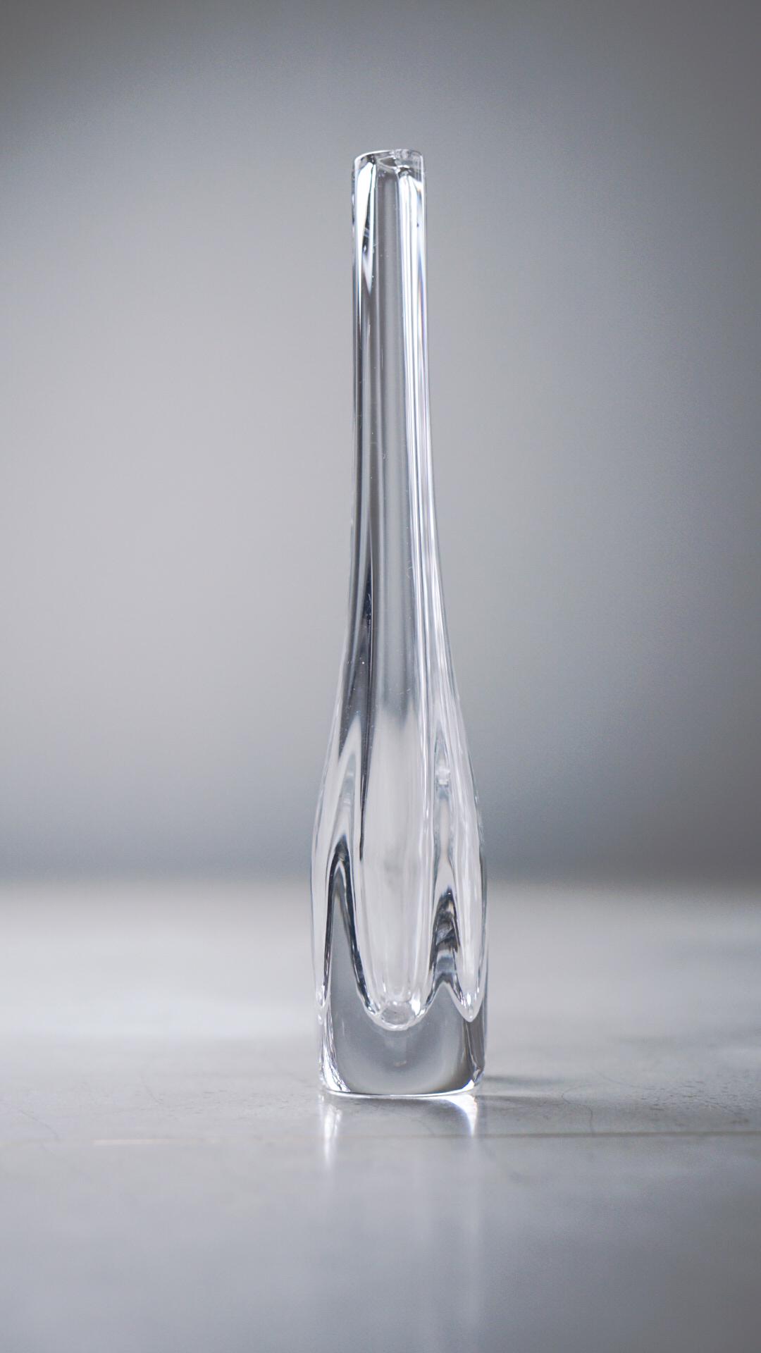 Nils Landberg Orrefors Crystal Vase - Mid-century Modern Scandinavian ...