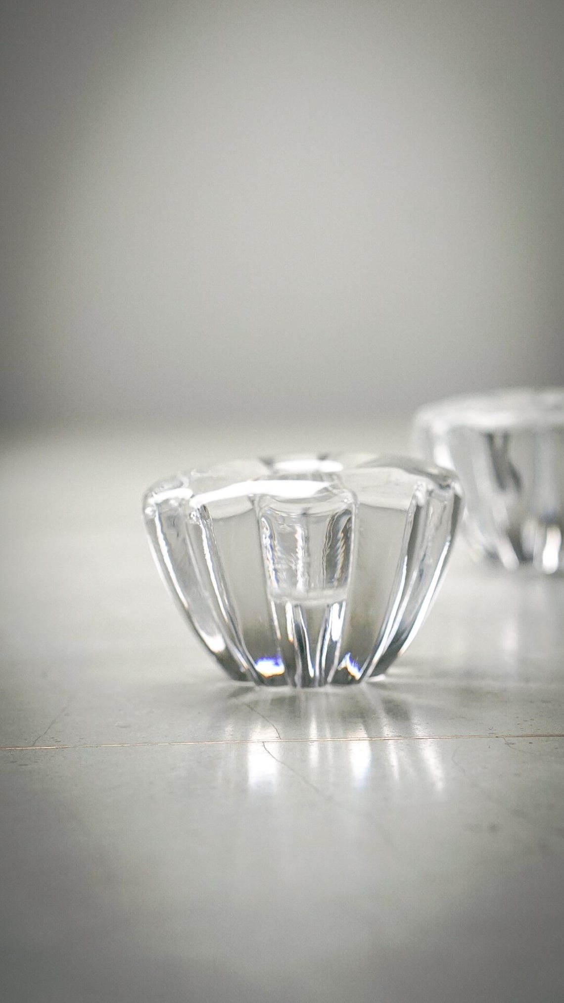 Orrefors Crystal Candlesticks, Sven Palmqvist 1960s Vintage, Mid ...